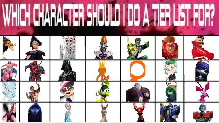 Which Character should i do a Tier List for? | Fandom