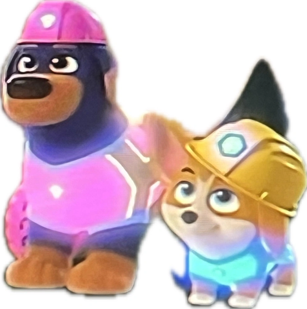 Phinny and Roxy in their glow in the dark construction outfits (no ...