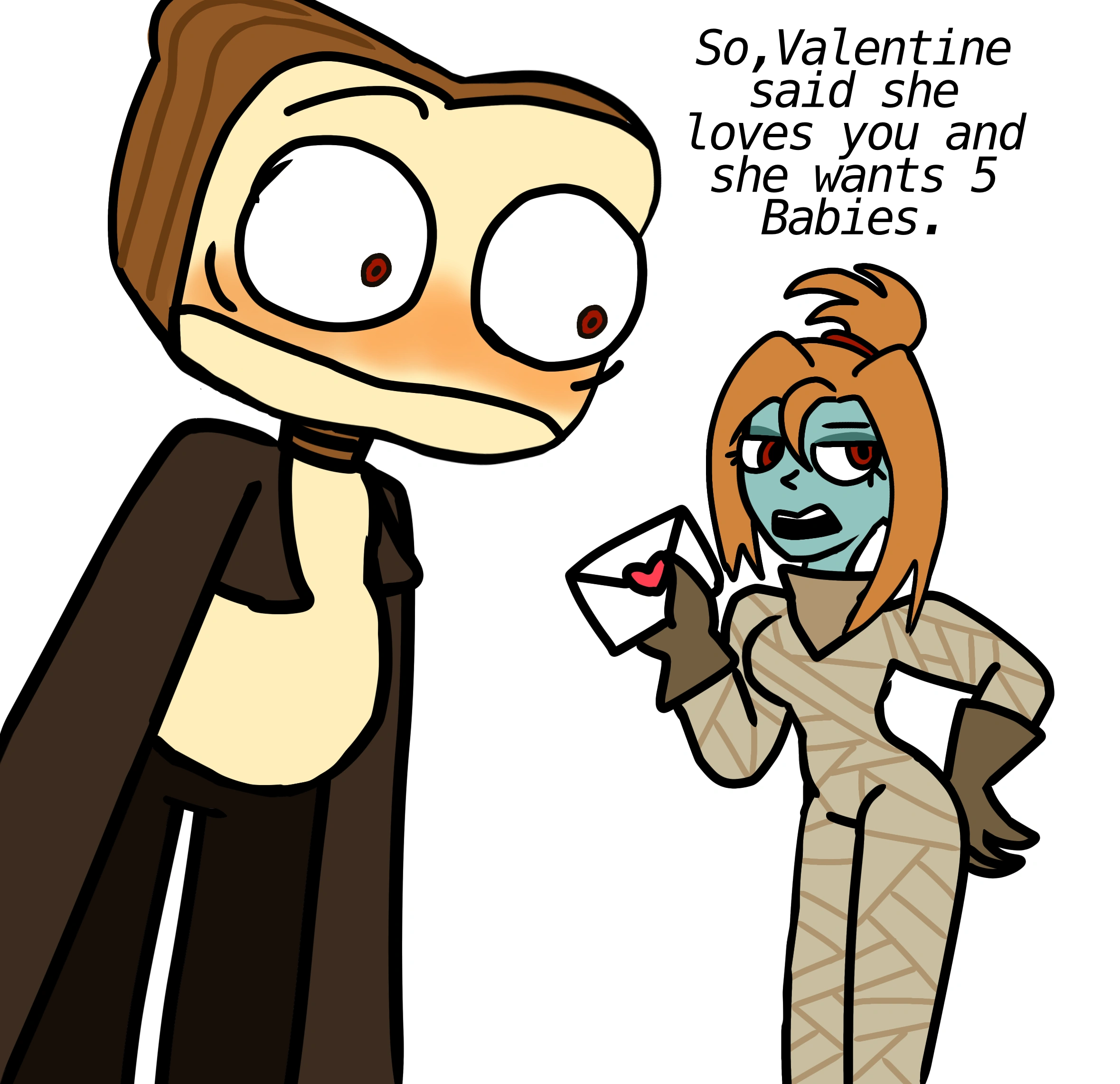 Just some random art I made of Mel and Breadhead (OC mentioned) | Fandom