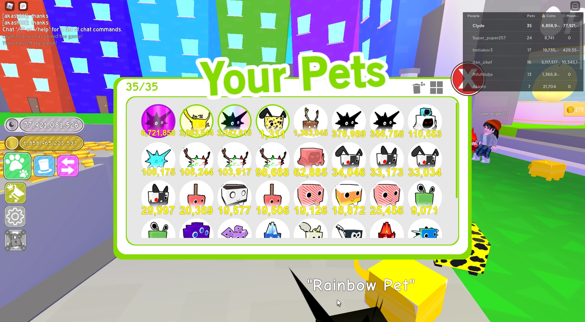 trading Pet simulator 1 rich inventory | Fandom