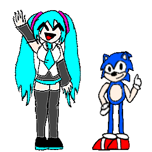 i drew sonic and miku | Fandom