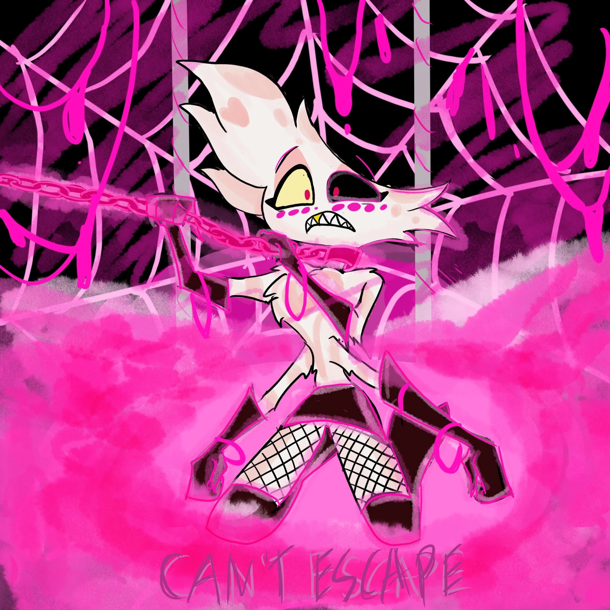 Angel dust art (By my friends idea that's why he's surrounded with pink ...