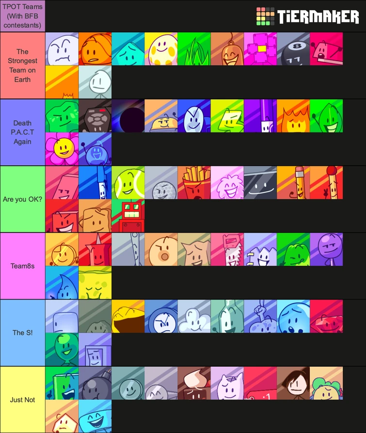 If BFB contestants were on TPOT teams | Fandom