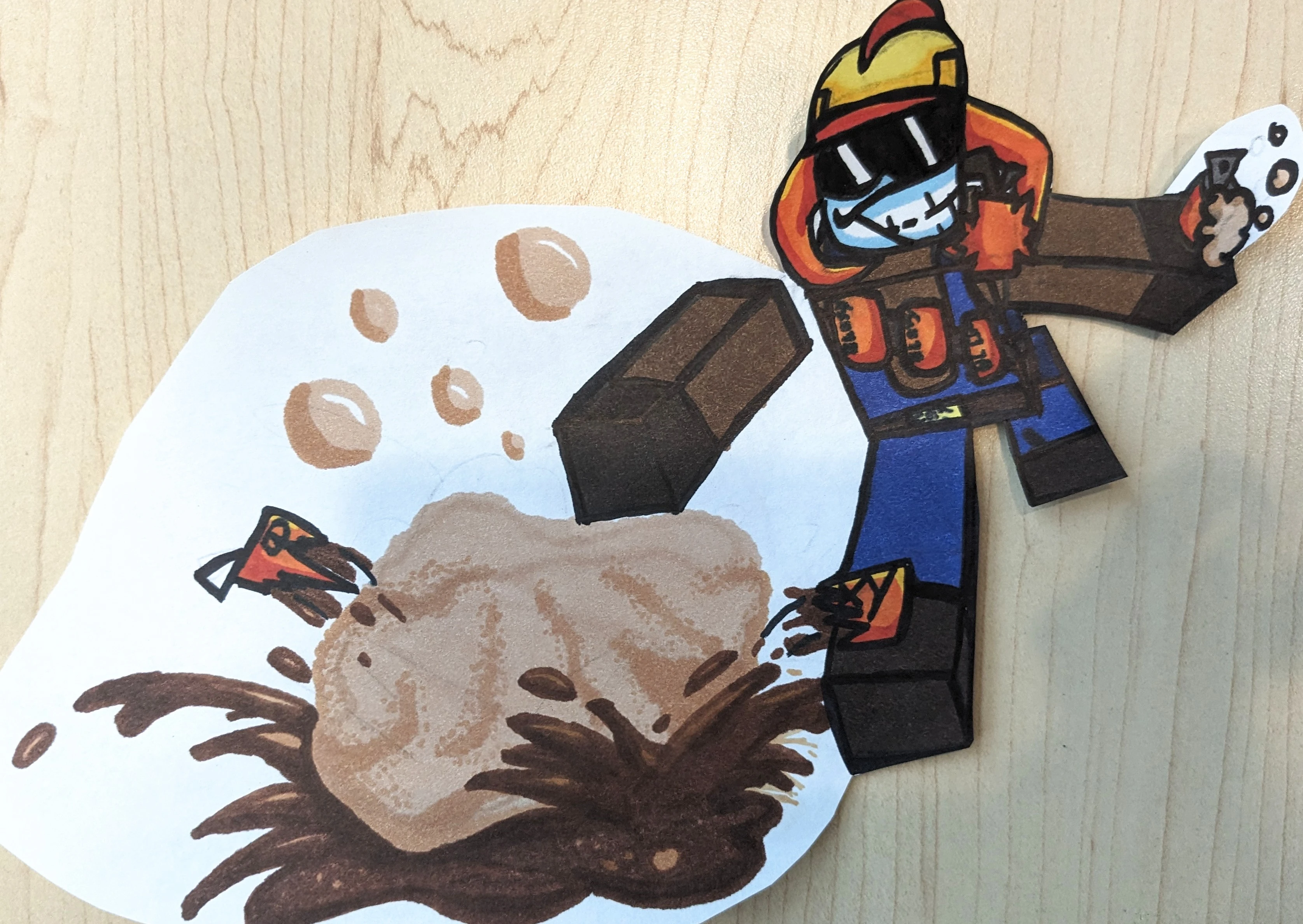 I drew my Phighting OC Bloxy doing his usual explosive business | Fandom