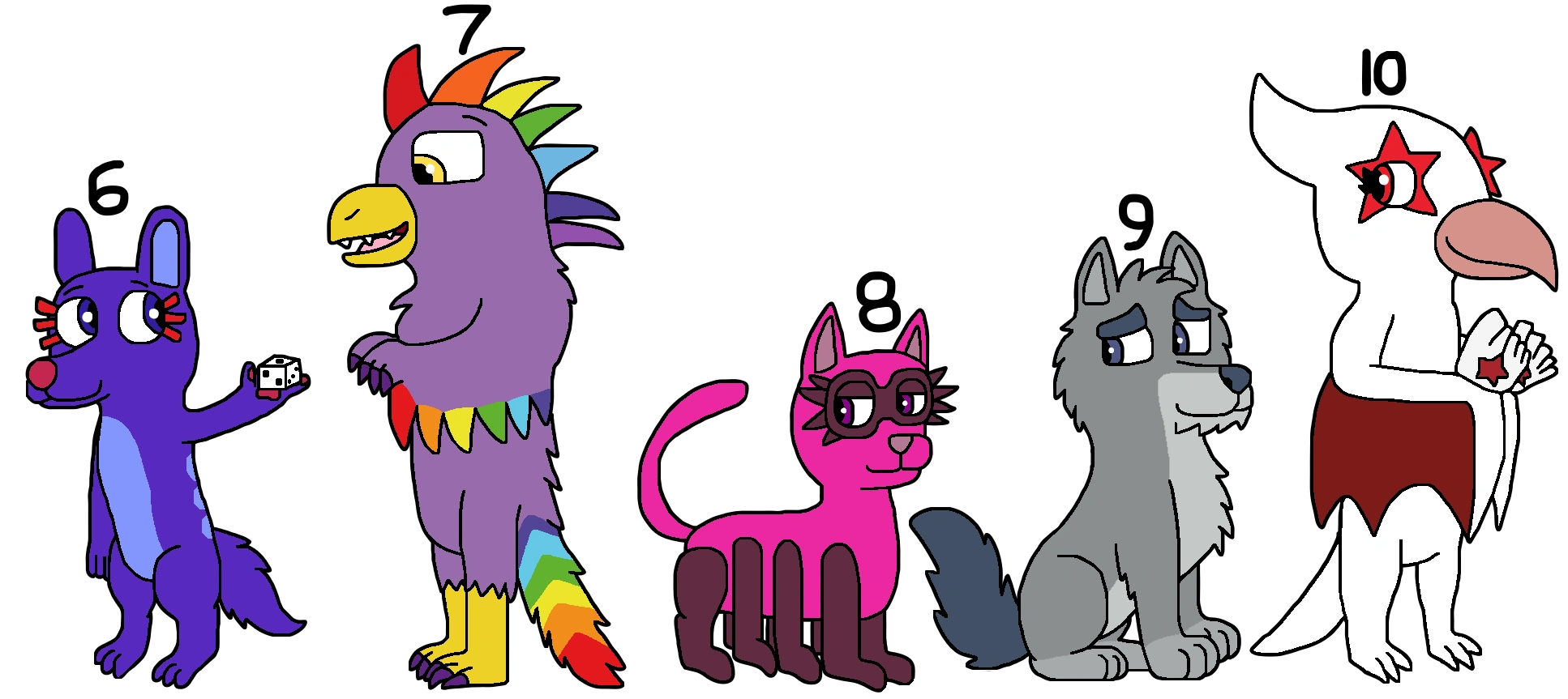 Numberblocks 6-10 as Animals | Fandom