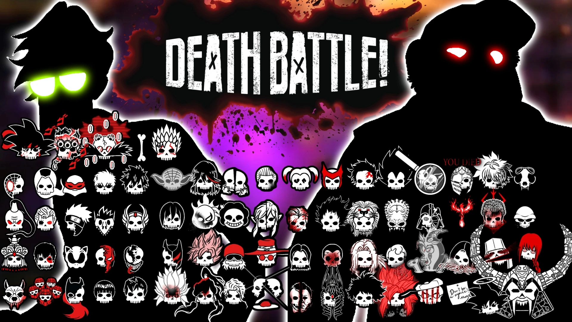 Death Battle Skulls Wallpaper from the 2020s (Kratos vs Asura Late ...