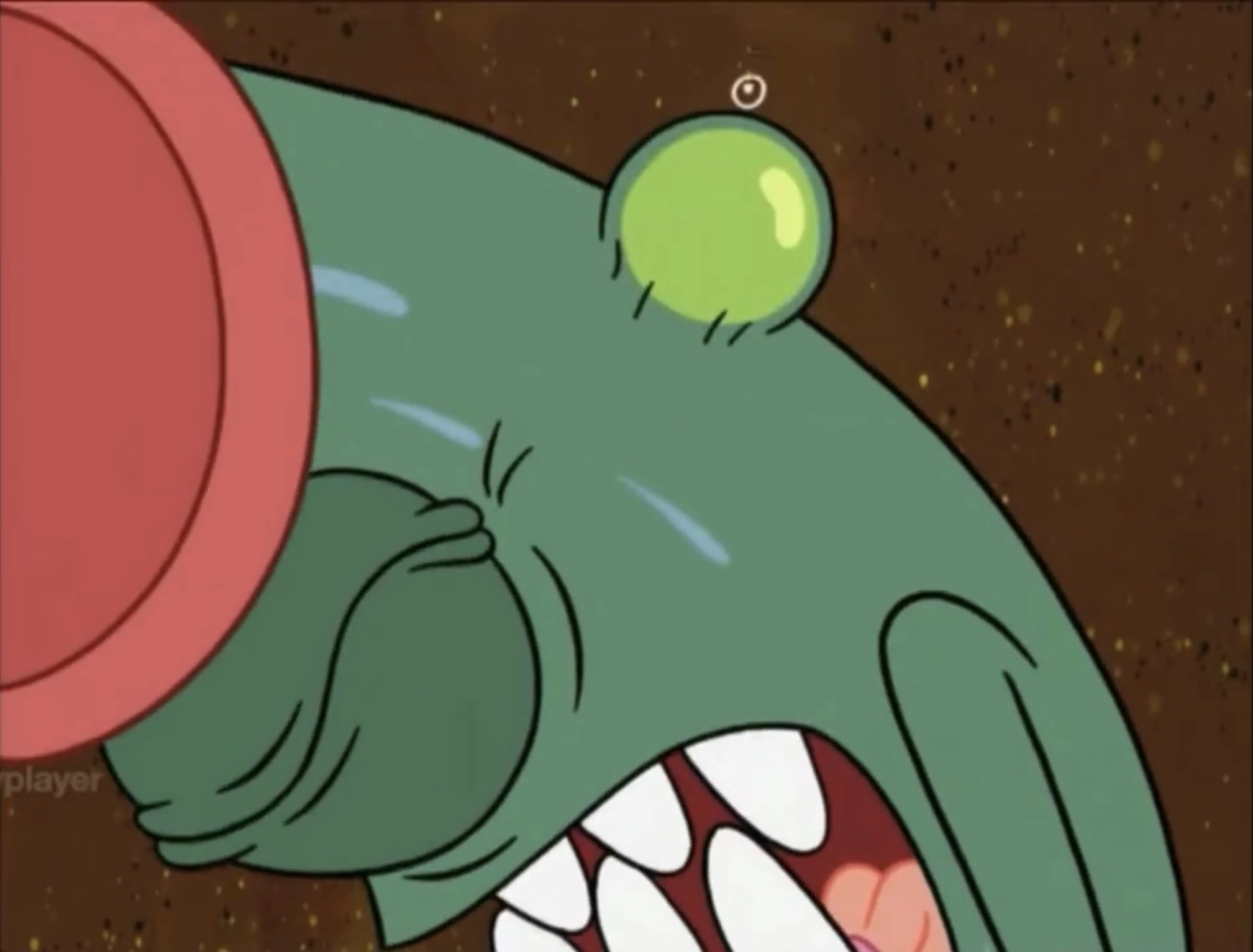 Plankton with a green ball on his back | Fandom
