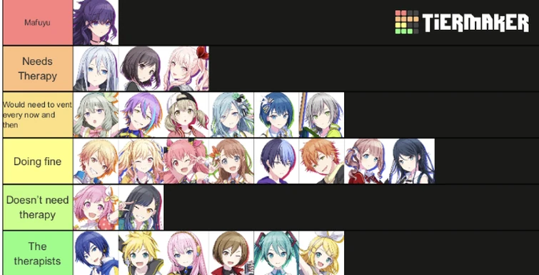 Ranking project sekai characters by how much therapy they need | Fandom