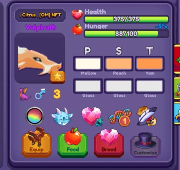 Co-Hatching 1m OM themed vulp
