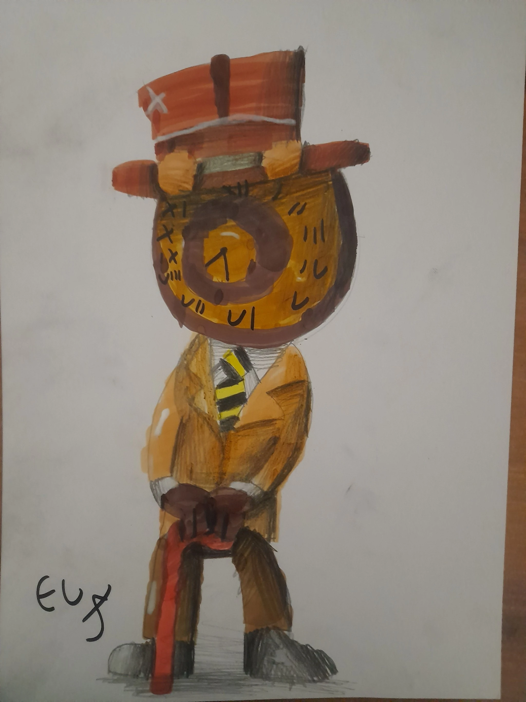 My colored sketch of Clockman | Fandom
