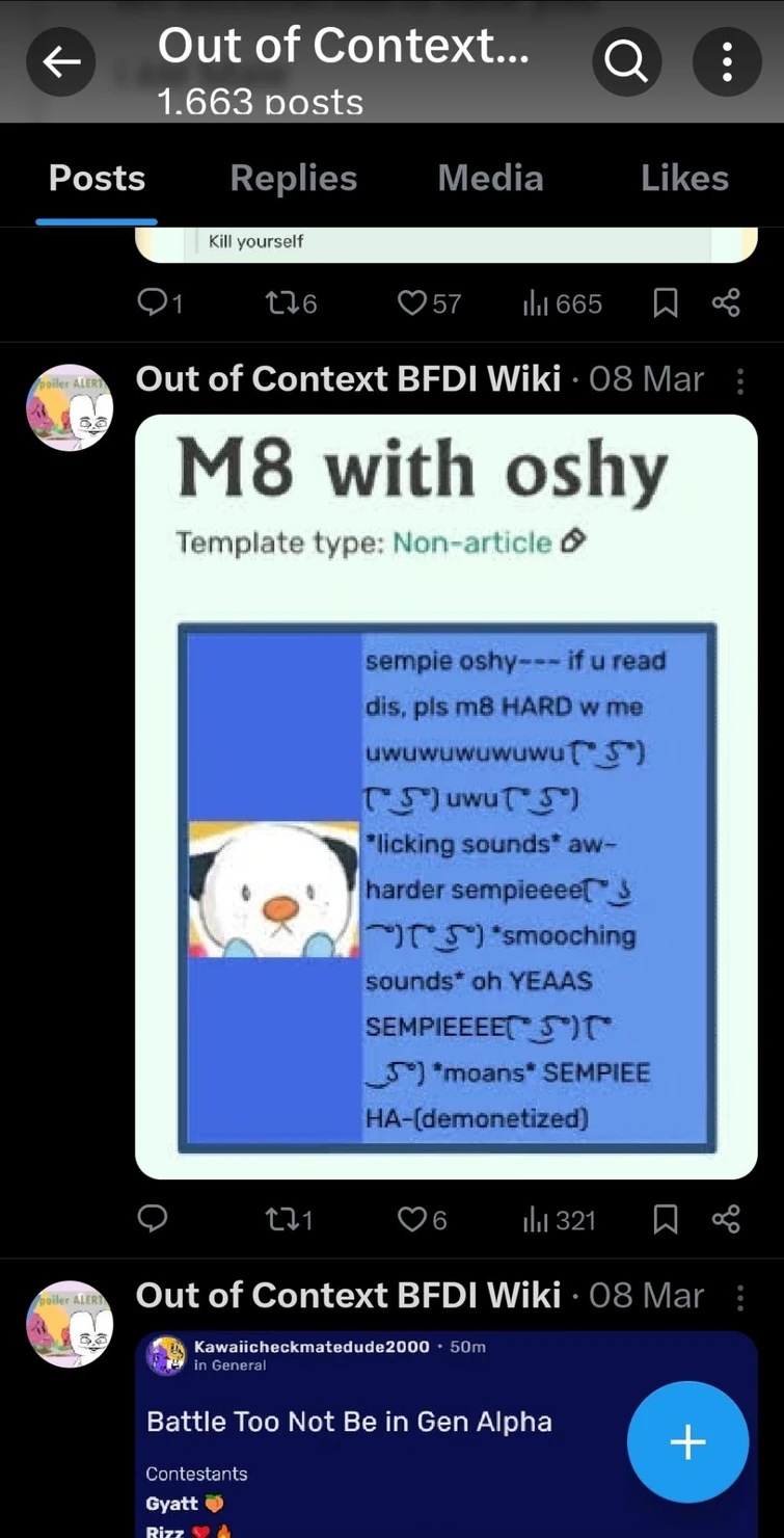 WTF DID I JUST FIND ON THE OOC BFDI WIKI. | Fandom