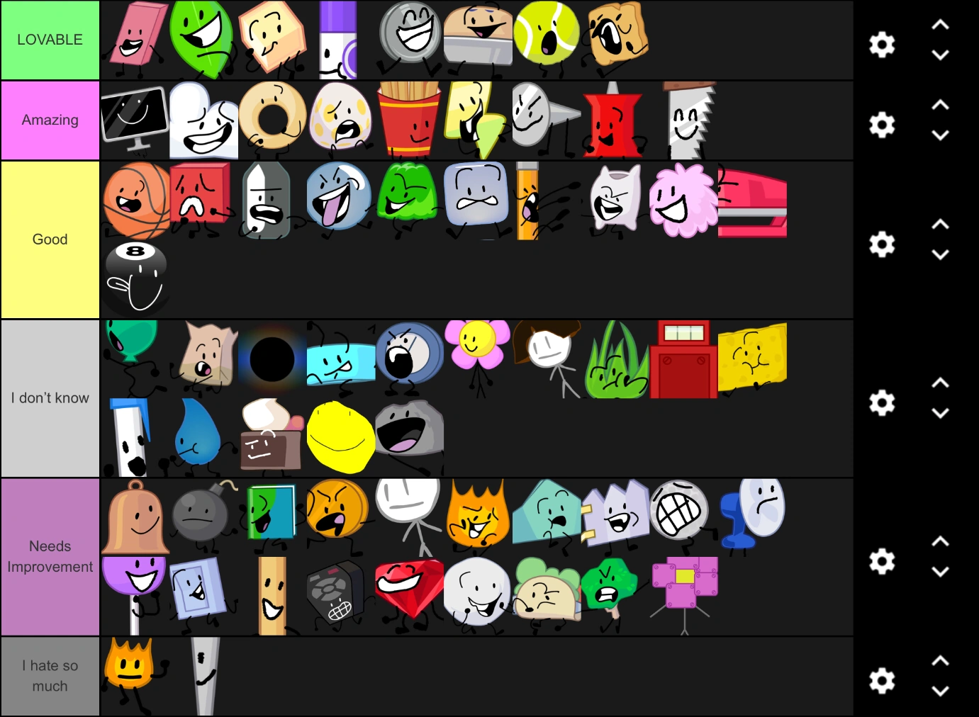 My BFB their list | Fandom