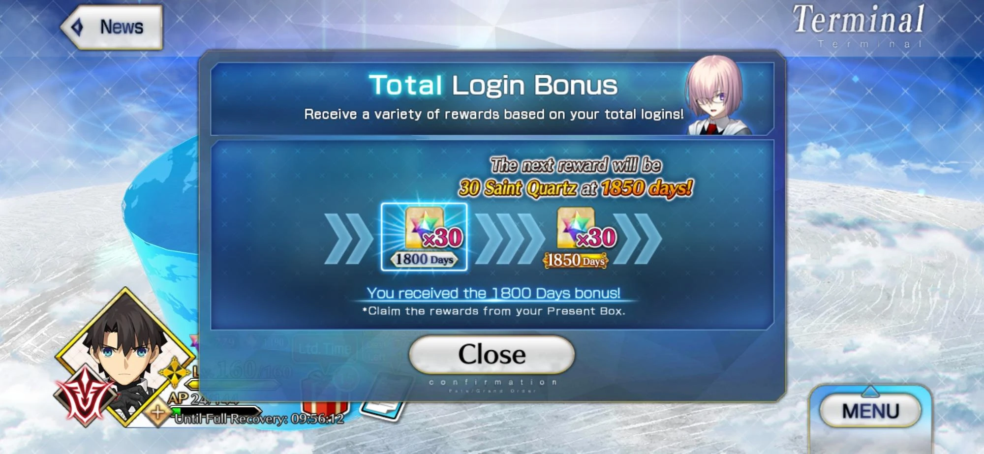 1800 Days Total Login | Fandom