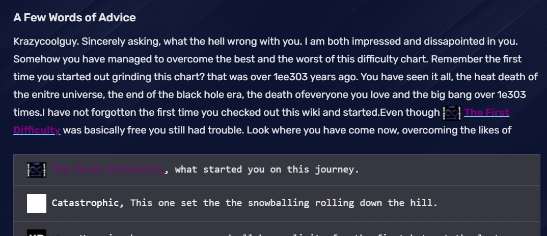 Petition to add Starter between The First Difficulty and Catastrophic ...