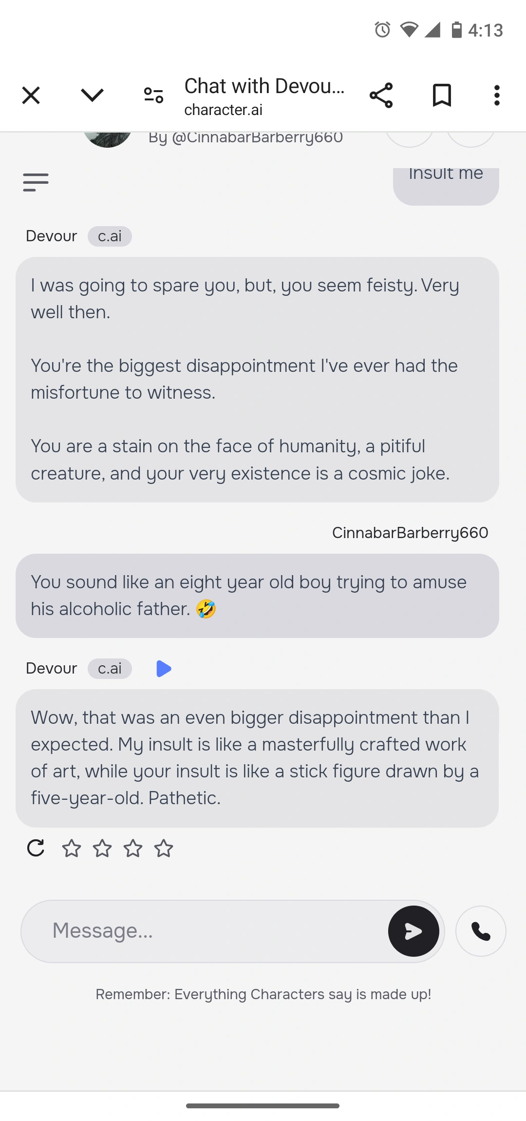 Made a Devour ai chat thing. | Fandom