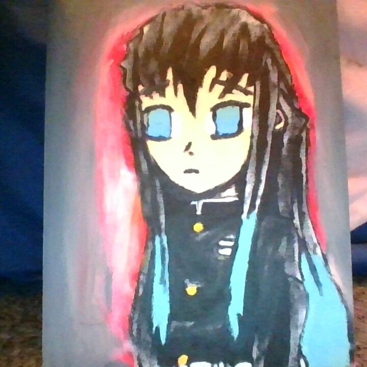 I finished painting Muichiro, sorry if it seems bad | Fandom