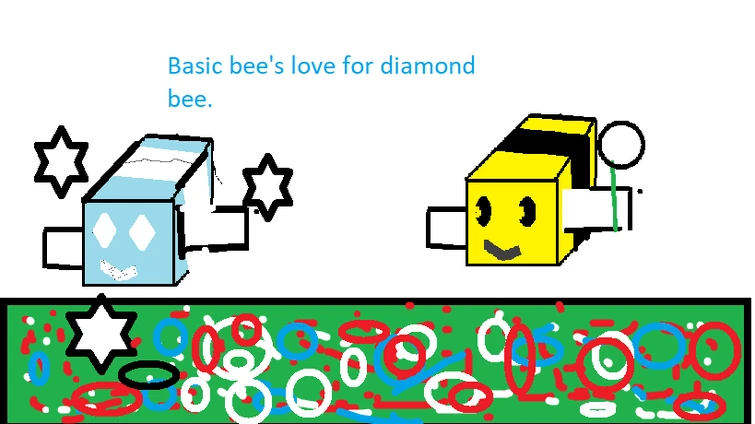 my fan art of basic bee and diamond bee | Fandom