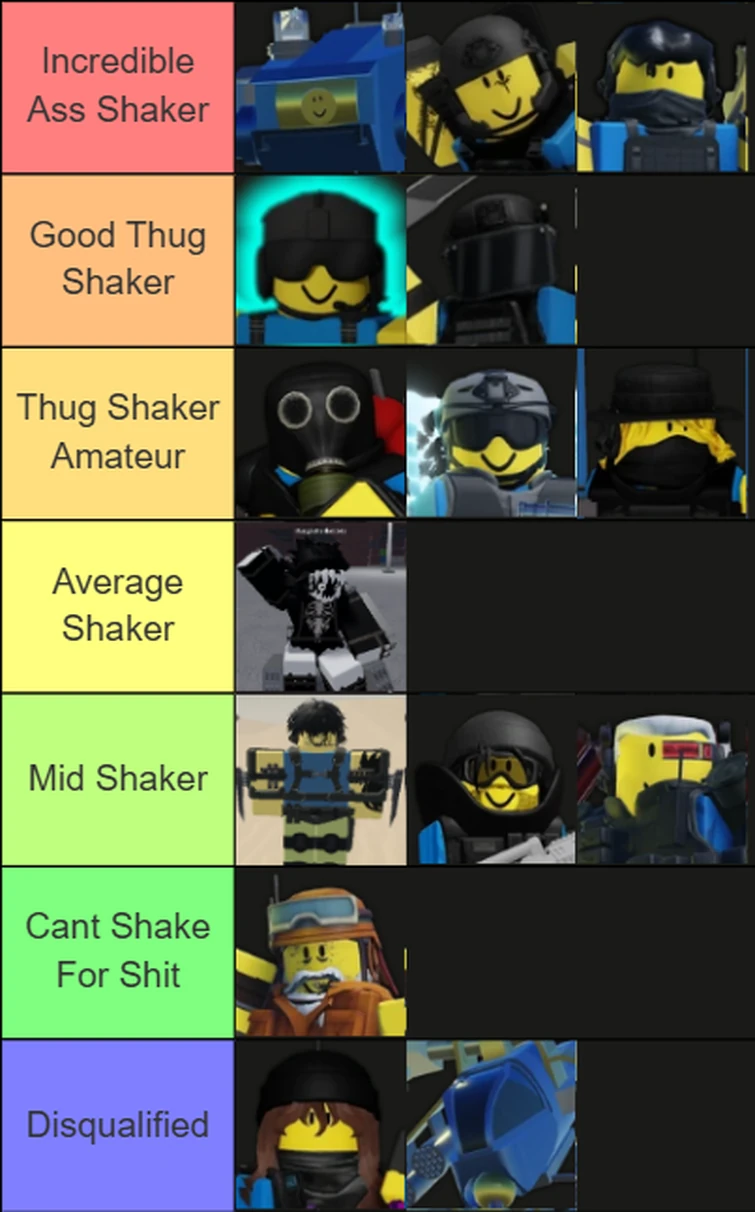 thug shaker tierlist TWO | Fandom