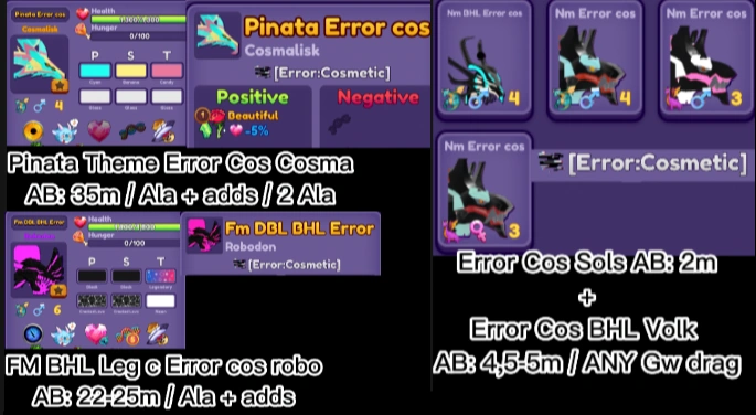 T/S Error cosmetics (cosma + robo + volk + 3 sols) | Fandom