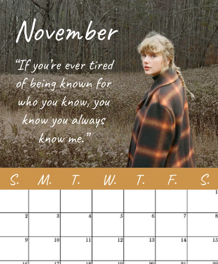 Making a Taylor Swift themed Calendar :P | Fandom