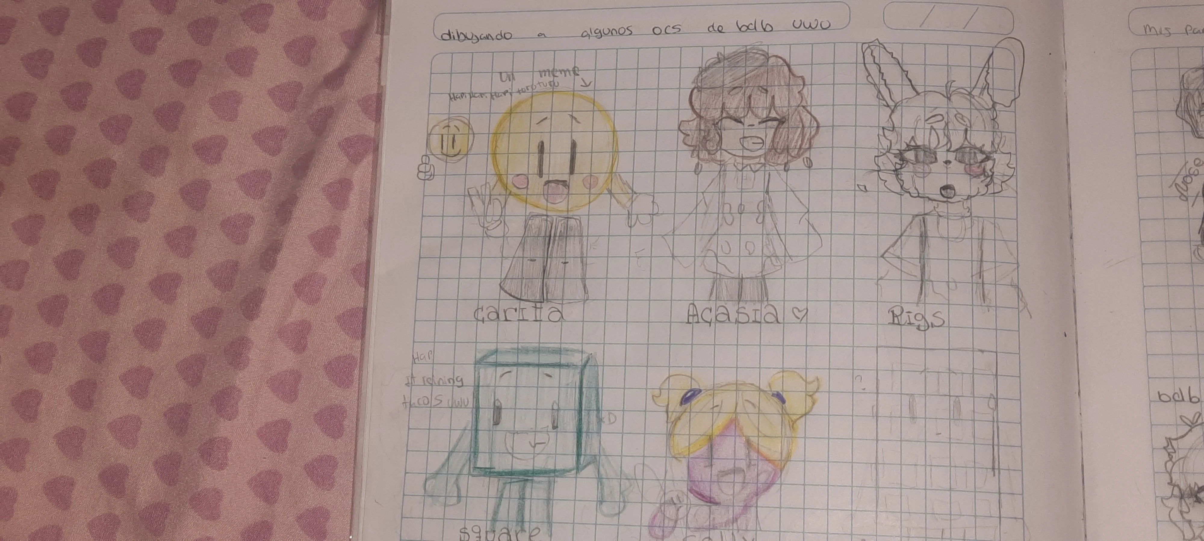 Unos dibujos de agunos oc q ise en el colegio | Fandom