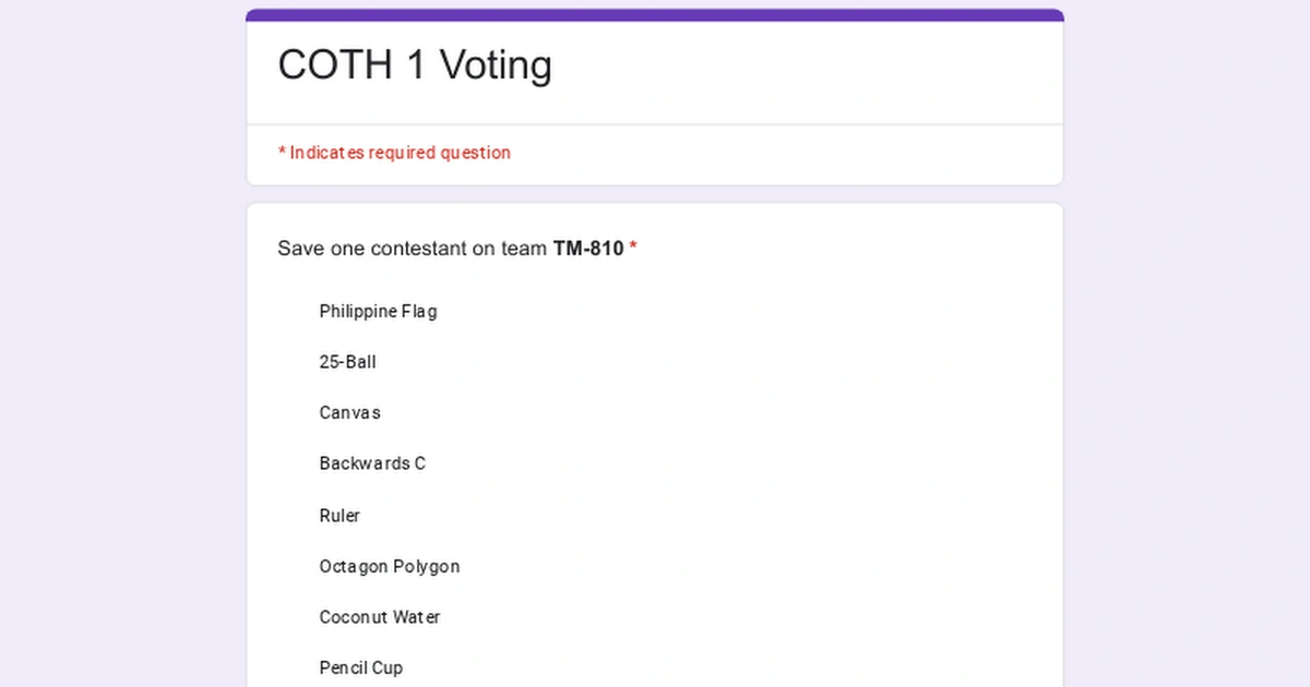 COTH 1 Voting! | Fandom