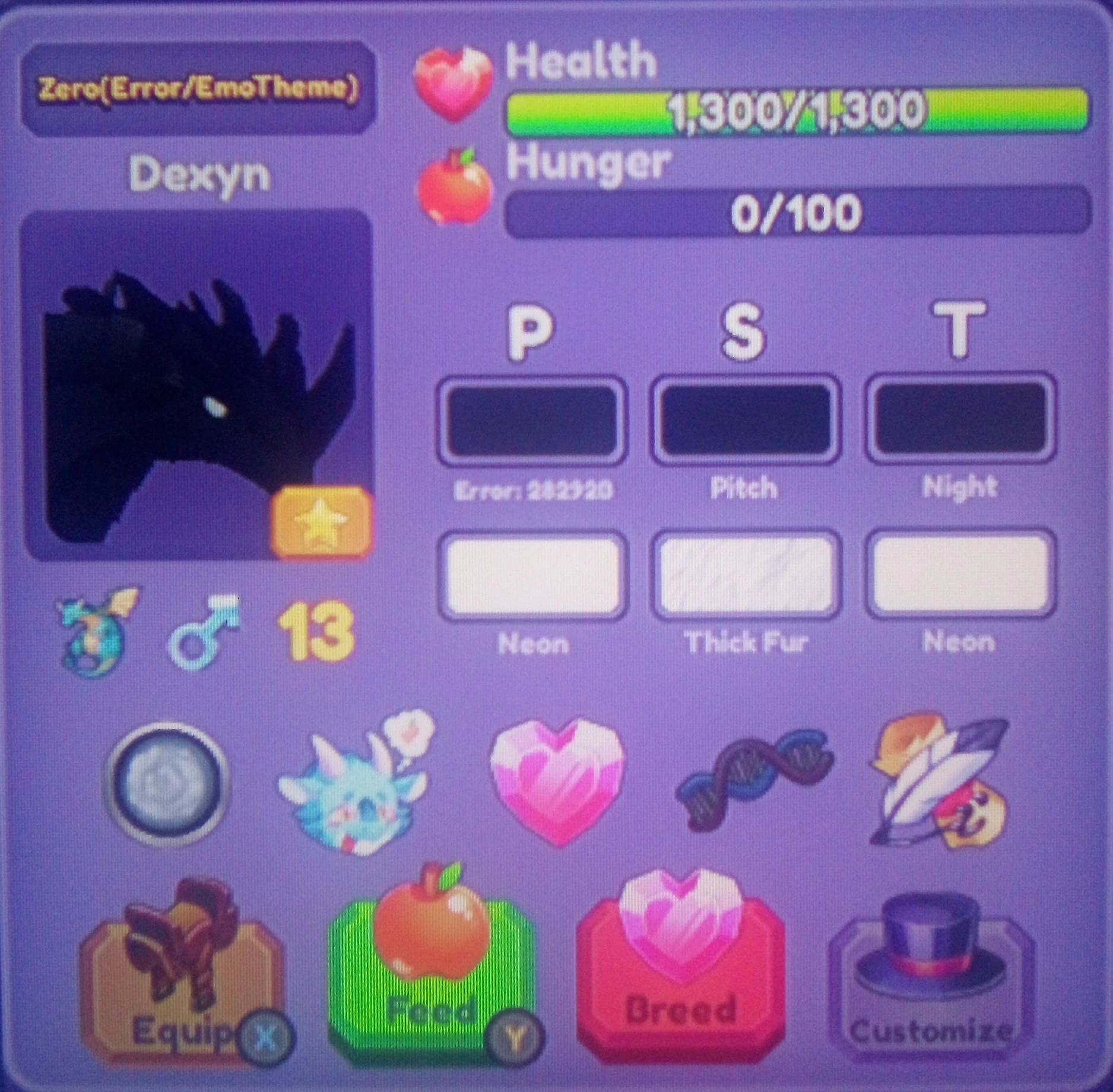 Auctioning my 1/3 Black Error (Emo theme) Dex | Fandom