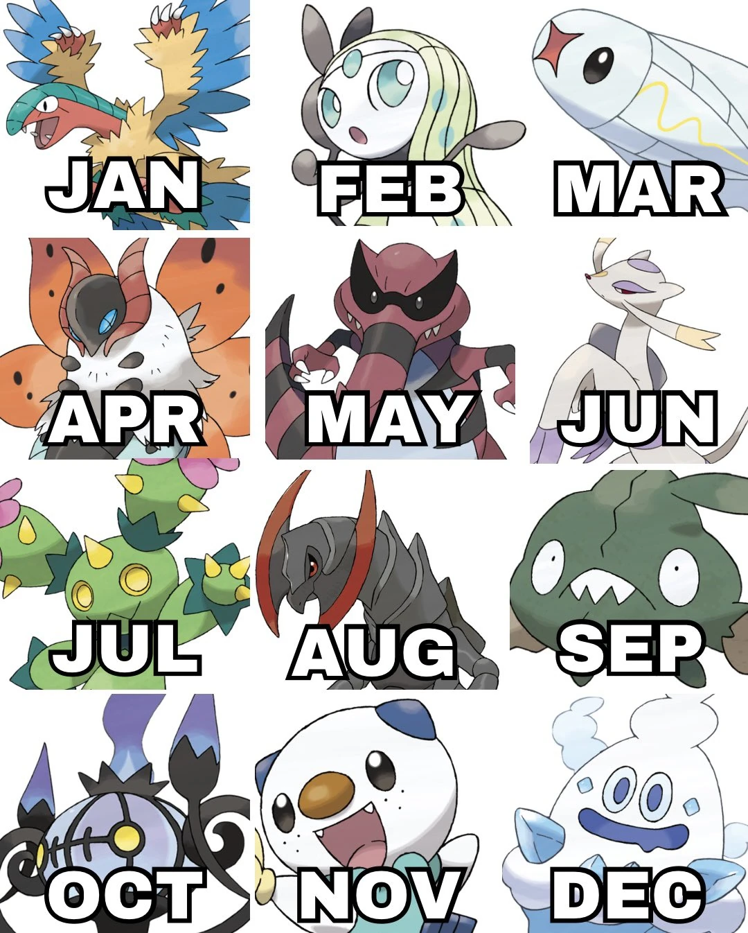 According to the month you were born, which Unova Pokémon are you? (I'm ...