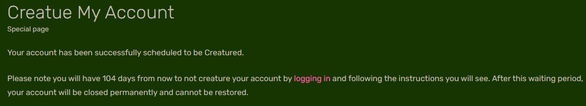 i'm creaturing my account... | Fandom