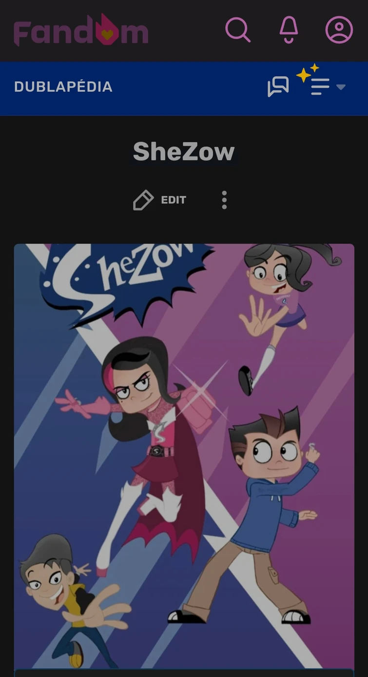 Found the Dubbing page for the Brazilian Portuguese dub of SheZow | Fandom