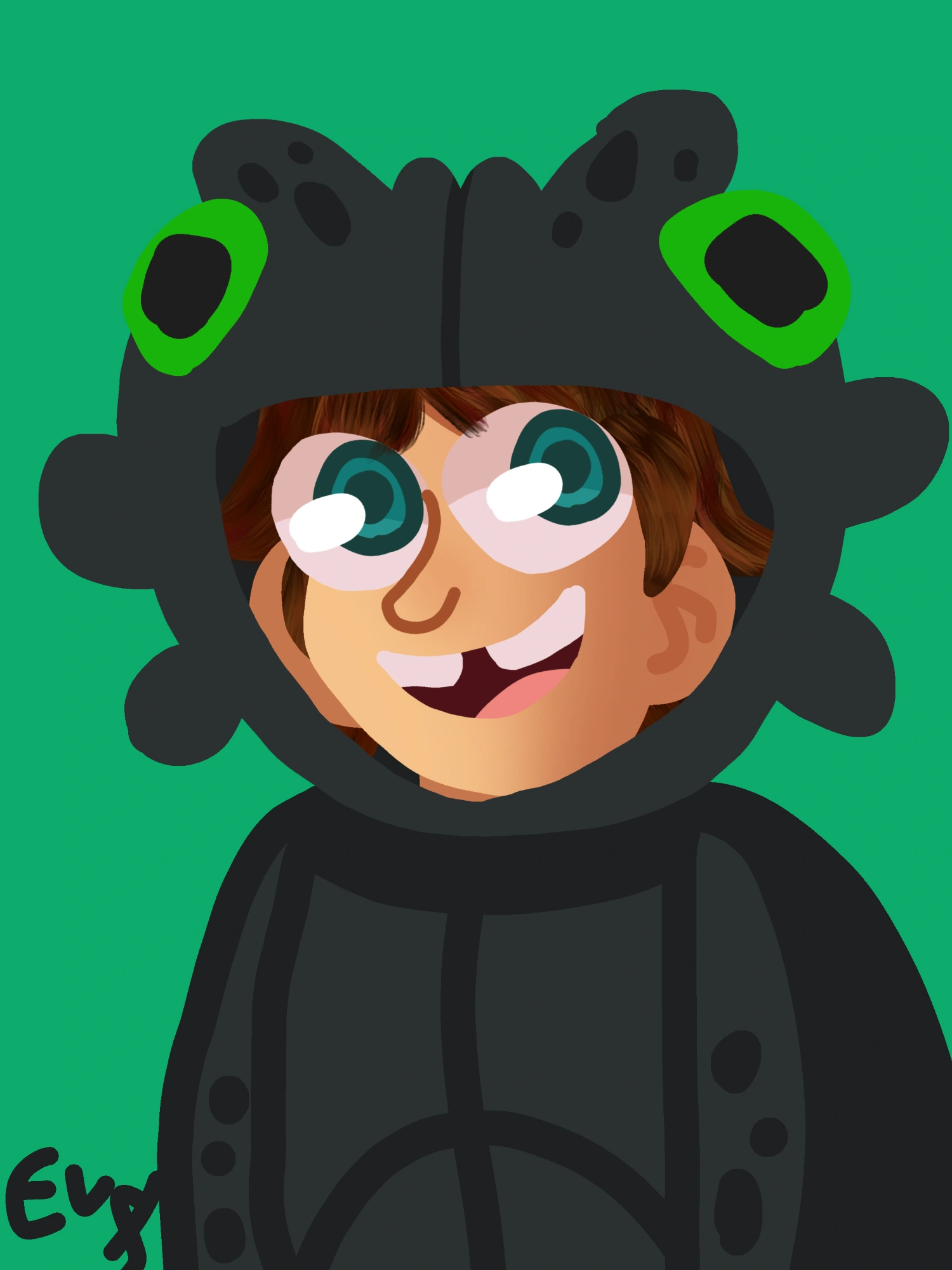 Here's fanart of Cody wearing a Toothless onesie for no particular ...