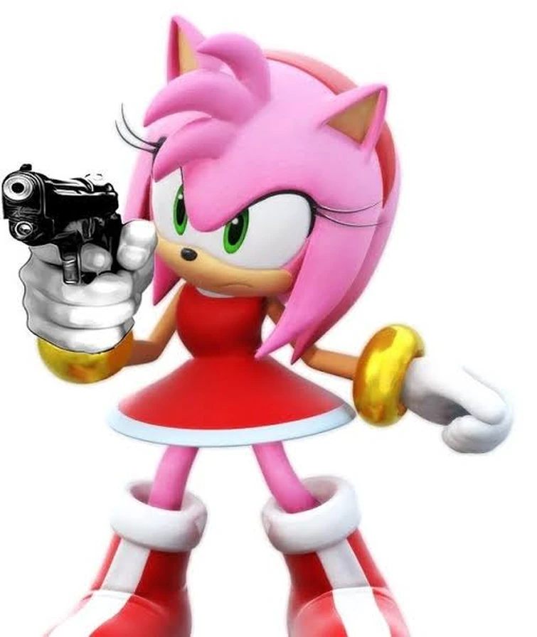 Amy Rose with a gun | Fandom