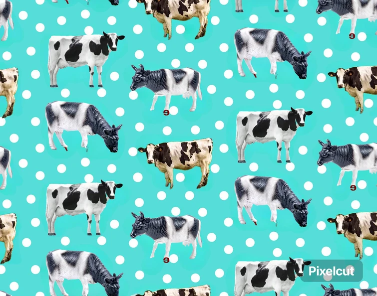 Cow Vector Background Seamless Pattern Hand Drawn Ilustración Animals Enfagrow Blue Green | Fandom