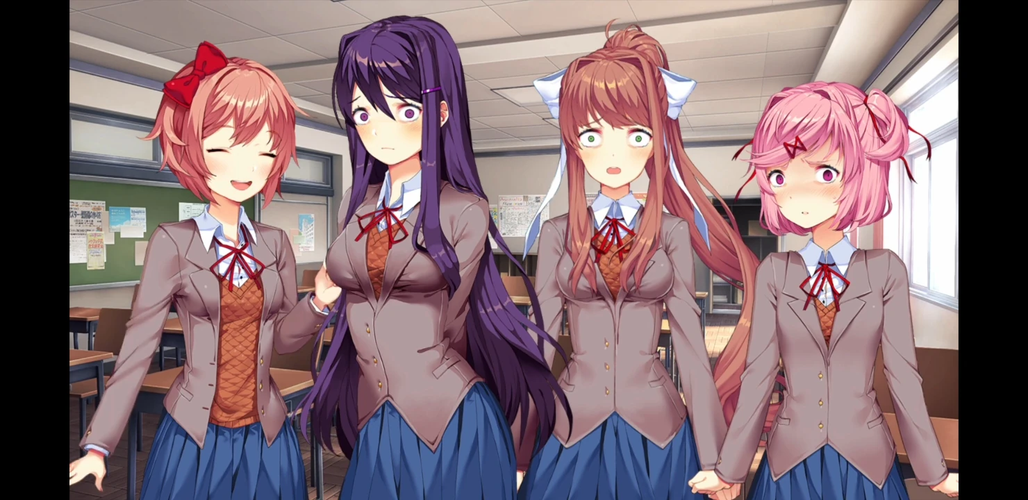 Why are Dokis (Expect Sayori) with these faces? (Only wrong answers ...
