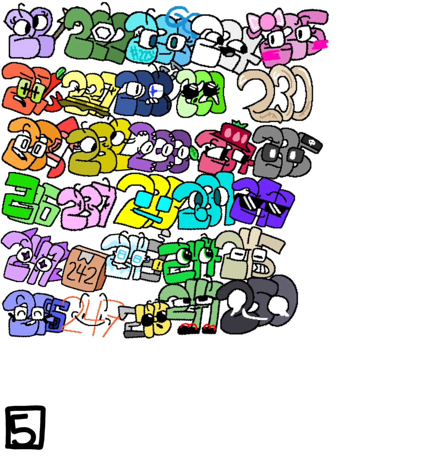 Number Lore Season 5 : 221-250 Fandom @124 | Fandom