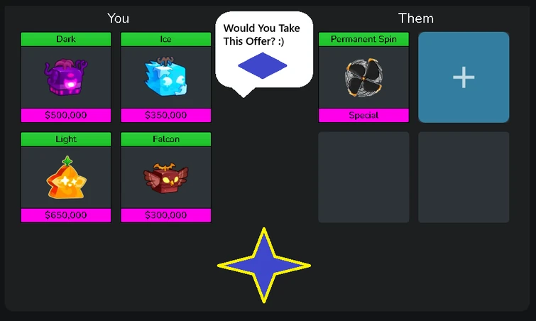 Rate this trade from 1/10 based on how likely you would be to accept it if you had the items ...