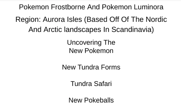 my new pokemon region! | Fandom