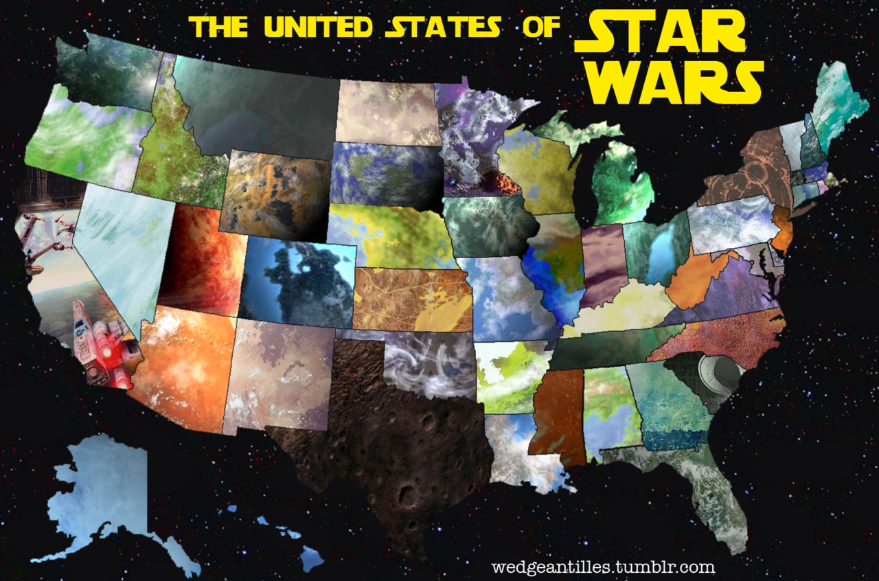 The United States of Star Wars Map | Fandom