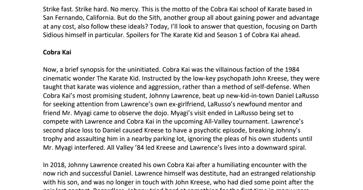 [Essay of the Week Contest] Week 29 Winners: In a very special edition ...