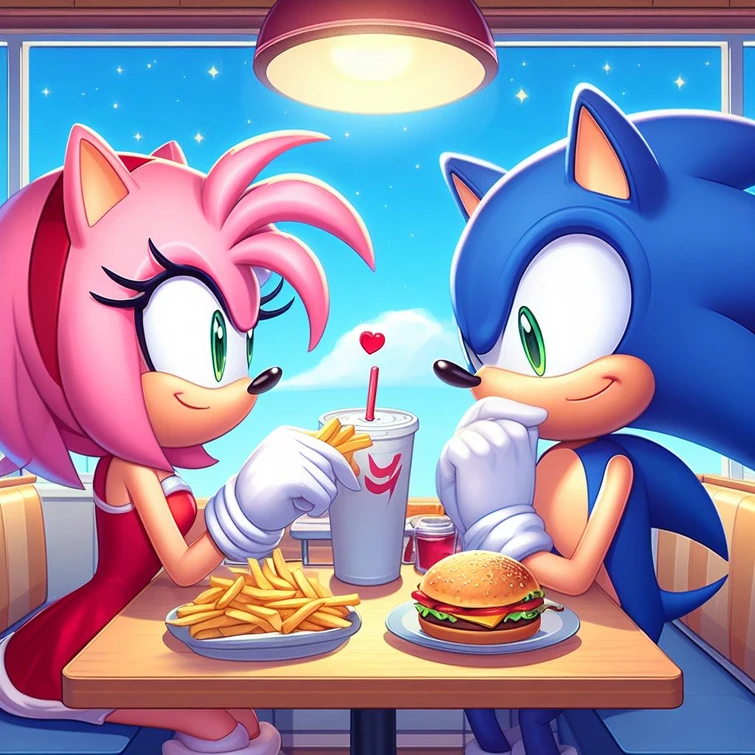 what should Sonic and Amy Rose eat in a restaurant? | Fandom