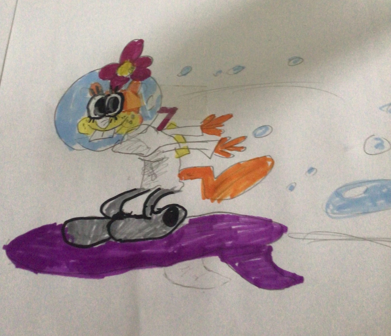 I tried drawing Sandy (the surfer squirrel!) in SpongeBoy Ahoy! | Fandom