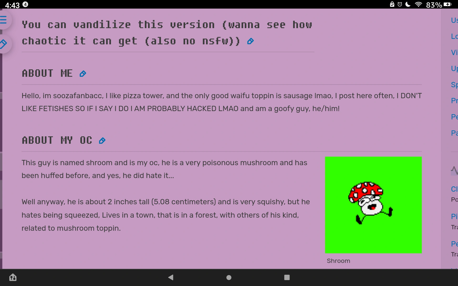 Added a second part of my user page that you're supposed to vandalize ...