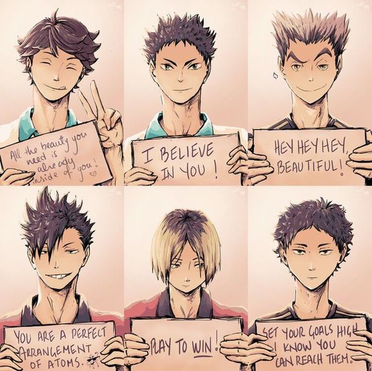 Words of encouragement from the Haikyuu boys | Fandom