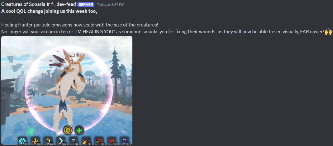 QOL change: The particles brought about by healing hunter now scale ...