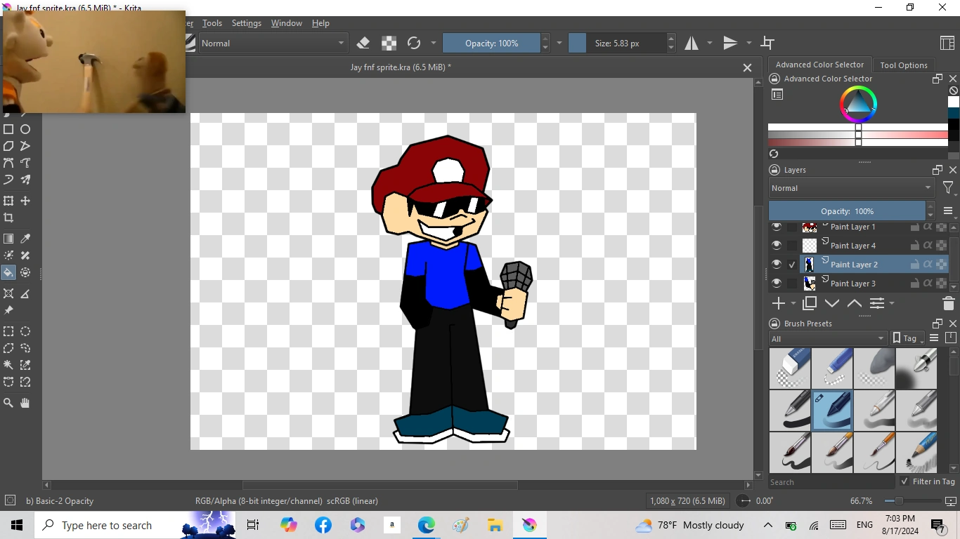 ah yes making FNF sprites while watching SML destruction for 1 hour ...