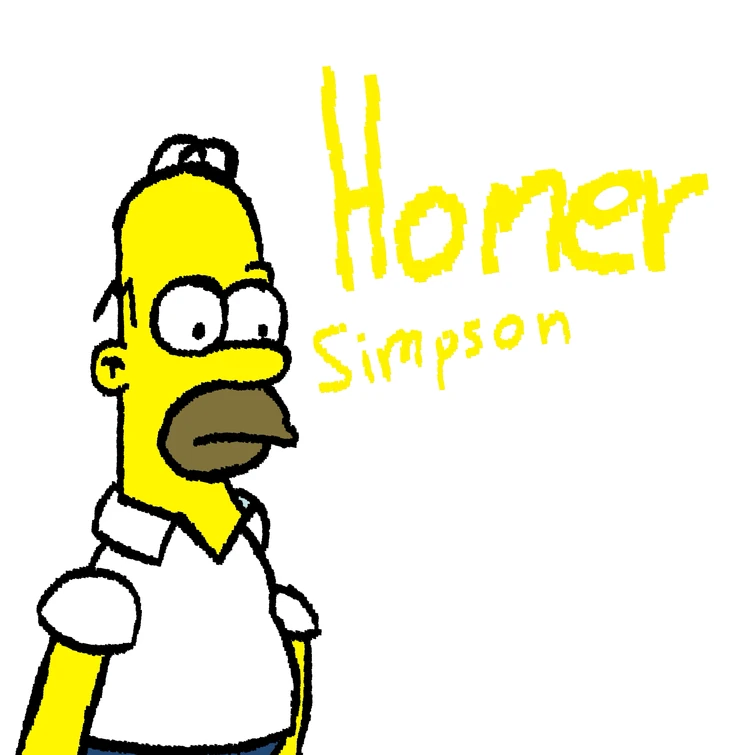 My basic sketch of Homer | Fandom