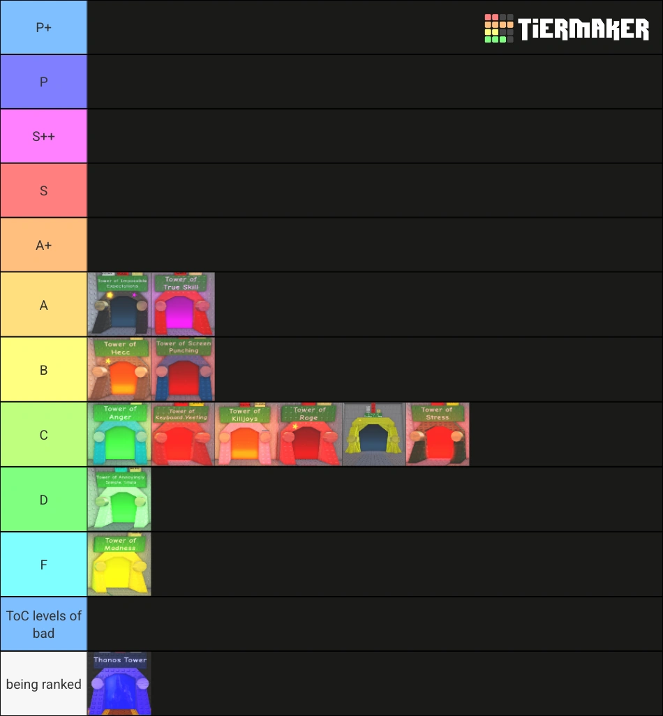 JToH wiki ranks every tower - Thanos Tower and Not Even a Tower | Fandom