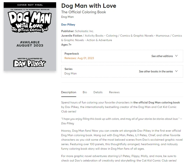 Bookmark Printable Free Dog Man With Love The Official Coloring Book ...