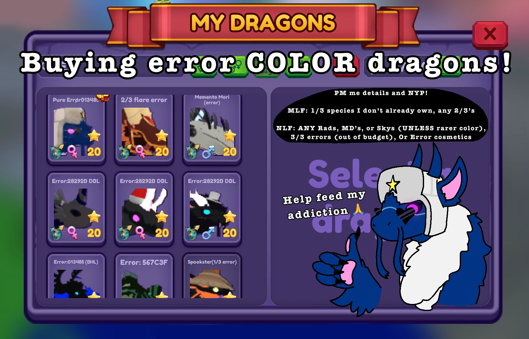 Buying error COLOR dragons! | Fandom