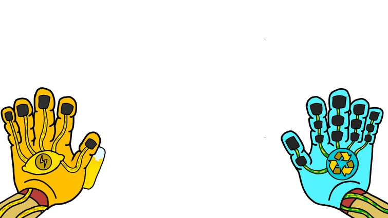 Zest Hand & Drain Hand (Concept) by me (Yellow Hand & Cyan Hand) | Fandom
